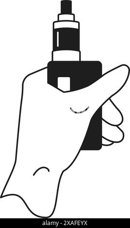 Y2k human hand holding vape smoke device trendy groovy style icon ...