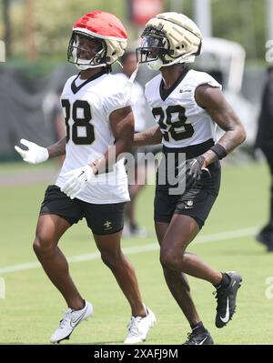 New Orleans Saints cornerback Rejzohn Wright (25) goes through drills ...