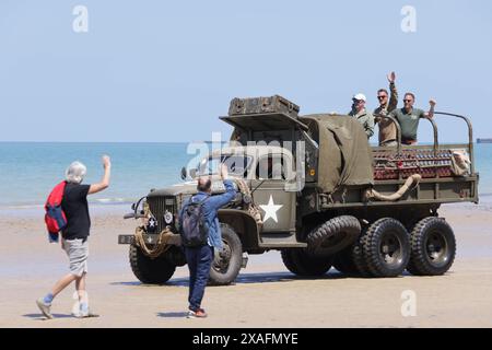 Military vehicles at the 80th anniversary of the D-Day landings at the Southwick revival 2024 ...