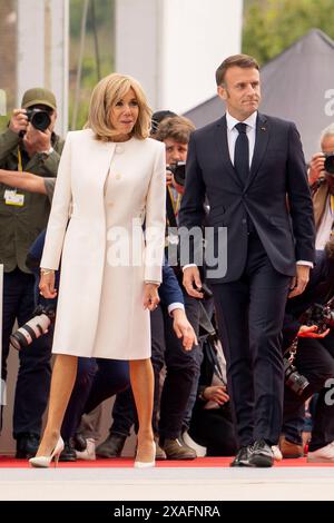 Normandy, France 20240606. French President Emanuel Macron during the ...