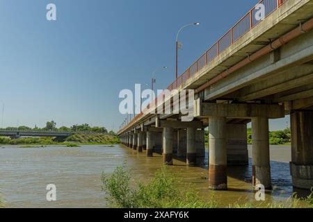 The bridge over the sweet river (Rio Dulce) in Guatemala Stock Photo ...