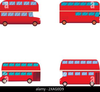 Four city buses. Vector illustration Stock Vector Image & Art - Alamy