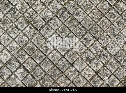 Concrete block walkway texture background Stock Photo - Alamy