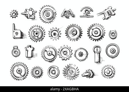 drawing modes of mechanisms Stock Vector Image & Art - Alamy