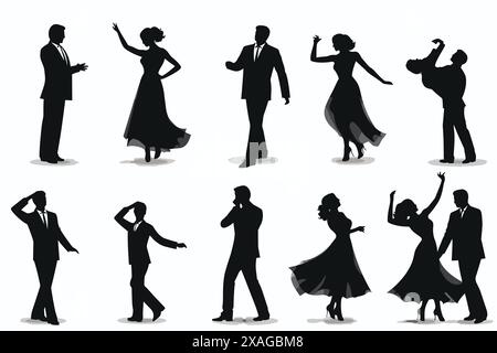 poses of dancing people, figures Stock Vector Image & Art - Alamy