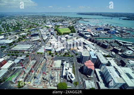 Aerial views of the CBD area in Auckland, New Zealand Stock Photo - Alamy