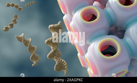 3d rendering of cubosomes are liquid crystalline nano-structures formed ...
