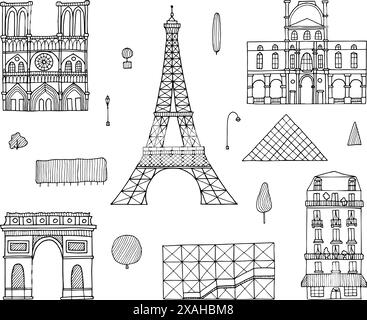 Isolated sketch of the Louvre museum Vector Stock Vector Image & Art ...