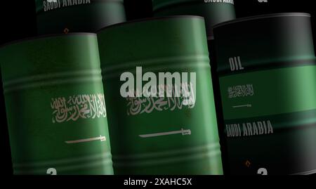 Oil production and extraction in Saudi Arabia. Oil pump jack and oil ...