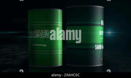 Oil production and extraction in Saudi Arabia. Oil pump jack and oil ...