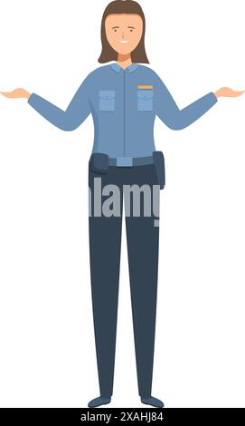 Female security guard standing with arms crossed. Woman wearing in a ...