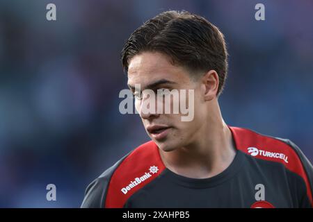 Kenan Yildiz of Turkey during warm up before the Uefa Euro 2024 Group D ...