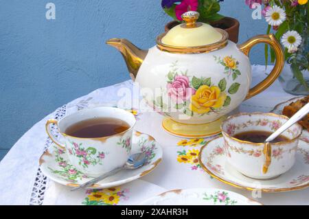 Traditional afternoon tea party hight tea Stock Photo - Alamy