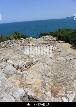 Ancient Stageira, home of Aristoteles in Chalkidiki, Greece Stock Photo ...