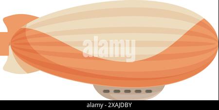 Orange and beige zeppelin flying in the air Stock Vector Image & Art ...