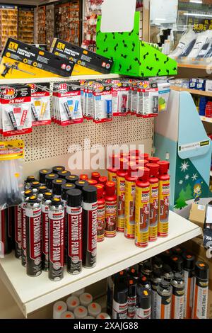 The interior of an independent DIY trade centre shop store in Cornwall ...