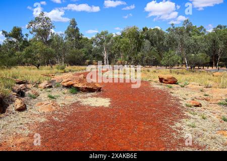 Footpath in the Alice Springs Telegraph Station Historical Reserve in ...