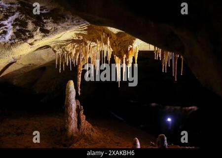 Soda straws stalactites in the Blanche Cave in the Naracoorte Caves ...