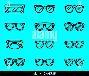 Elegance eyeglasses icon. Simple illustration of Eeegance eyeglasses ...