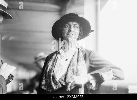 Elsie Janis, an American actress and singer, is pictured aboard the SS ...