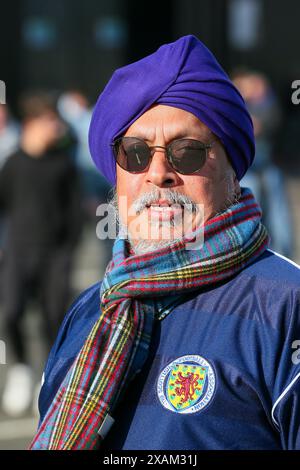 Scotland fan before a international friendly match at Hill Dickinson ...