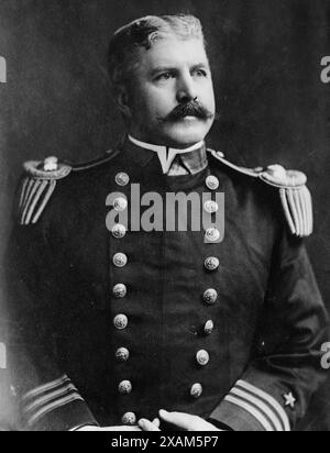 A portrait of Captain Hood of the U.S. Navy, showcasing the officer in ...
