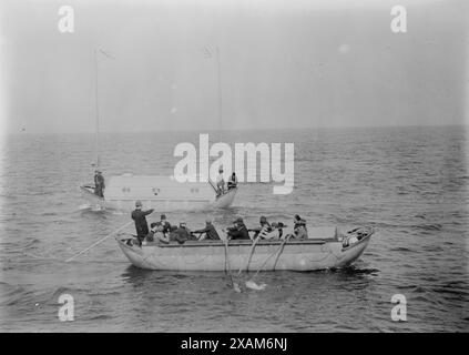 Lundin Life Boat, between c1910 and c1915. Shows metal lifeboats ...