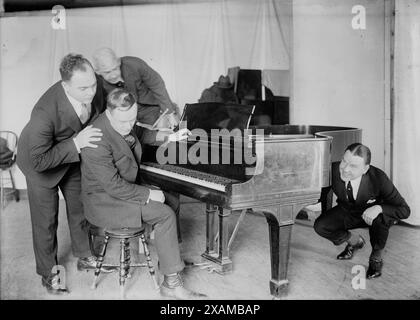 Harmonizers, between c1915 and c1920. Shows the Harmonizers Quartet with singers Harry Donaghy ...