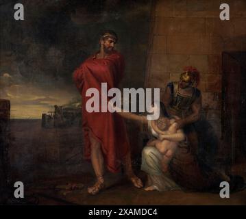Andromache imploring Ulysses to spare the life of her son. oil ...