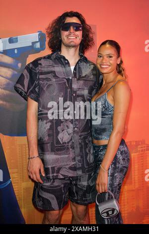MIAMI, FLORIDA - JUNE 05: Jaime Jaquez Jr. and Dominique Ruotolo attend ...