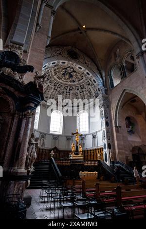 Baptismal font in the rococo church of St Ulrich, affectionately known ...