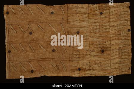 Ngatu (tapa cloth), 1800s, Tonga, maker unknown Stock Photo - Alamy