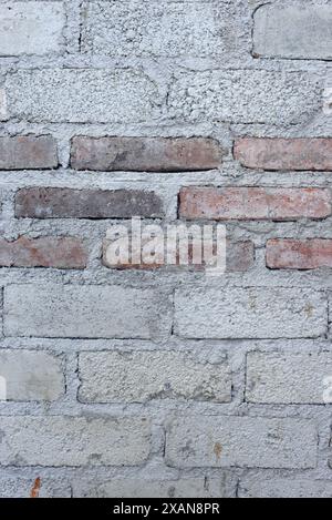Combined red and concrete brick wall. Background, texture Stock Photo ...