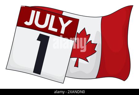 Loose-leaf calendar with the Canadian flag, promoting Canada's ...