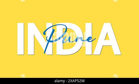 Pune India city skyline silhouette. Vector illustration Stock Vector ...