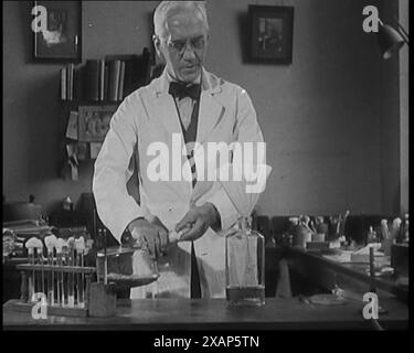 Dr Alexander Fleming, the Inventor of Penicillin, Experimenting in a ...