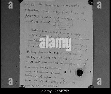 Lindbergh Kidnapping Note Stock Photo - Alamy
