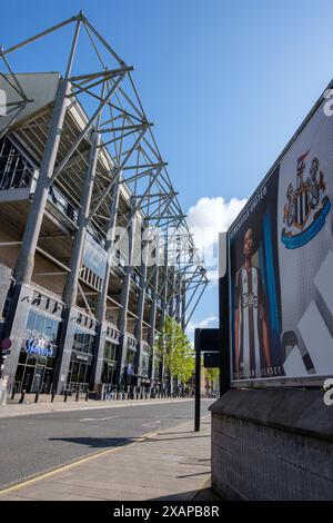 Newcastle UK: 8th June 2024: Map of St James Park football stadium map ...