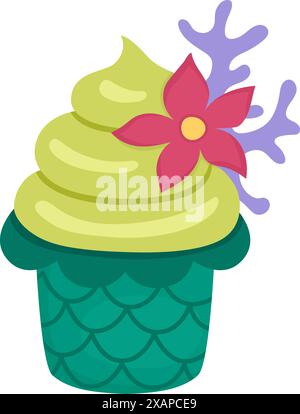 MERMAID FLOWER Sea Underwater Princess Girl Cartoon Tropical Floral ...