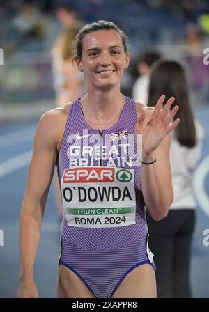 Jade O'Dowda of Great Britain competing in the heptathlon 200m at the ...