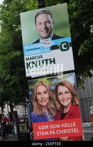 Copenhagen/ Denmark/07 jUNE 2024/ eu elections voting card & Various ...