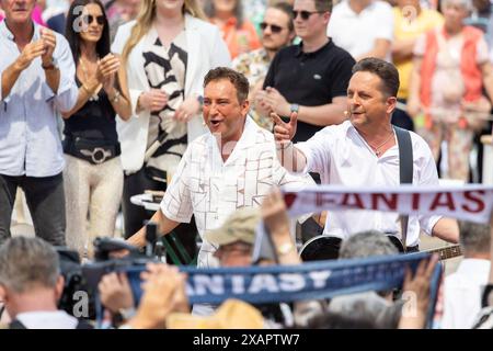 Mainz Schlagerduo FANTASY beim ZDF-Fernsehgarten am 26.05.2024 in Mainz ...