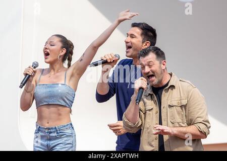 Mainz Joelina Drews, Lucas Cordalis und Achim Petry beim ZDF ...