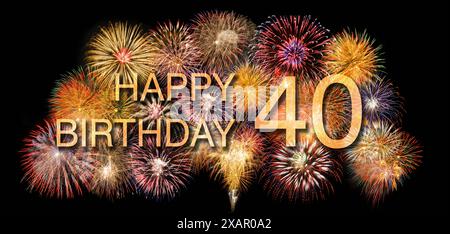 Glückwunsch zum 40. Geburtstag Glückwunschkarte zum 40. Geburtstag mit ...