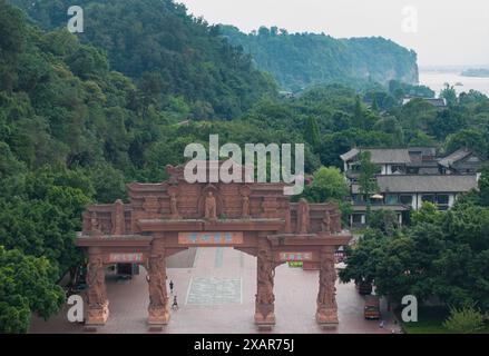 (240608) -- LESHAN, June 8, 2024 (Xinhua) -- This aerial drone photo ...