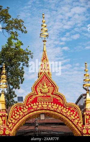 Architectural detail, Wat Mixai, Vientiane, Laos Stock Photo - Alamy