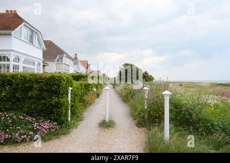 Houses on the Seafront, Wellington Parade, Kingsdown Beach, Deal, Kent ...