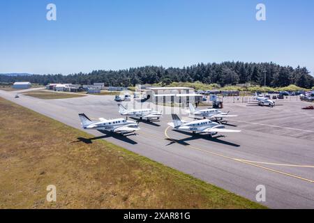 Cal-Ore Life Flight Fleet at Crescent City Airport Stock Photo - Alamy