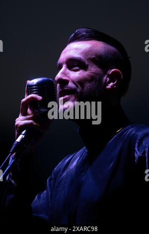 Ankara, Turkey. 13th Aug, 2022. Portraits of singer Cem Adrian while he ...