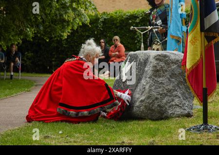 The Mayor of Hythe, Councillor Penny Graham laying a wreath at the ...